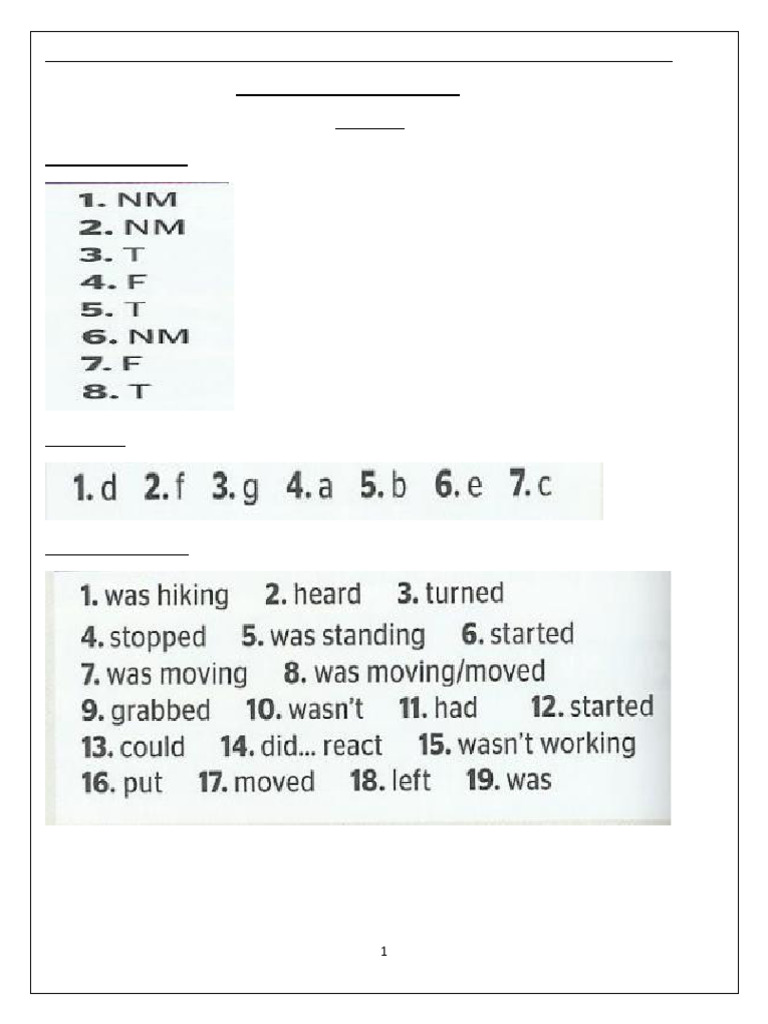 FULL Blast-Answers of Book Exercises - Module 2b | PDF