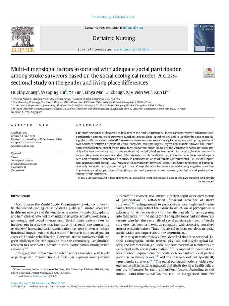 Kel 4 Cross Sectional | PDF | Stroke | Community