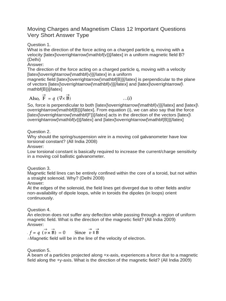 CH 4 | PDF | Magnetic Field | Electron
