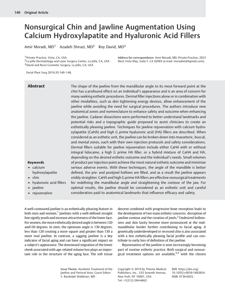 MORADI - Nonsurgical Chin and Jawline Augmentation Using Calcium ...