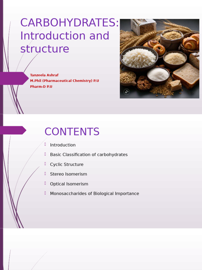 Chemistry of Carbohydrates 1 | PDF | Carbohydrates | Glucose