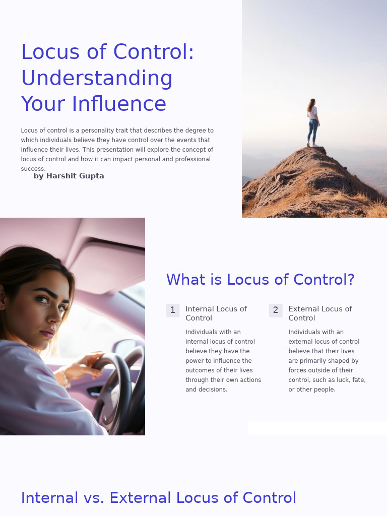 Locus of Control: Your Influence Explained | PDF | Cognitive Science ...