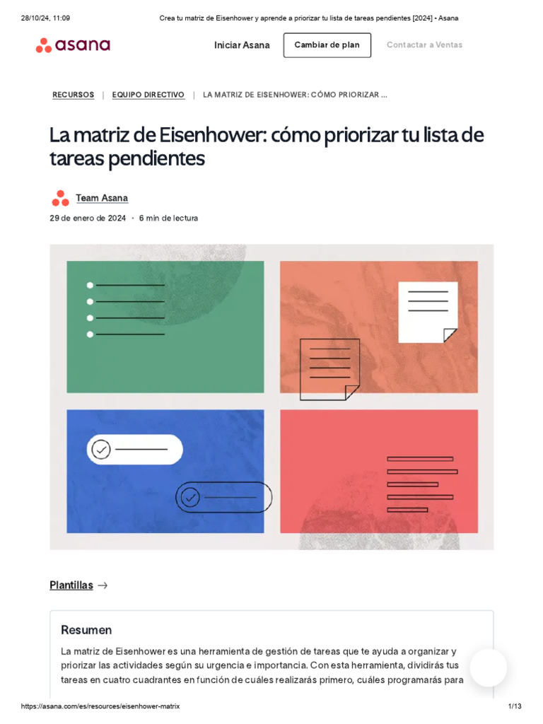 Crea Tu Matriz de Eisenhower y Aprende A Priorizar Tu Lista de Tareas ...