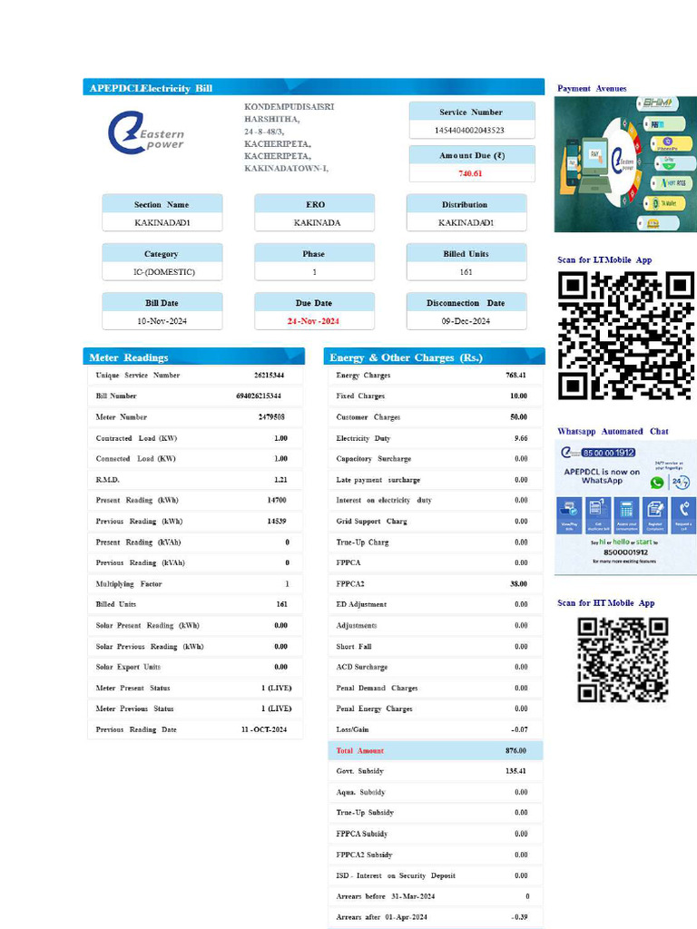 KKD Elec Bill Compressed | PDF
