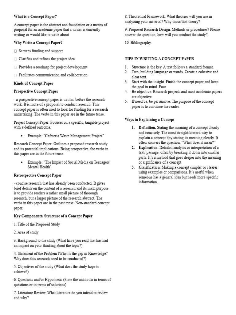 Concept Paper To Reports | PDF | Survey Methodology | Argument