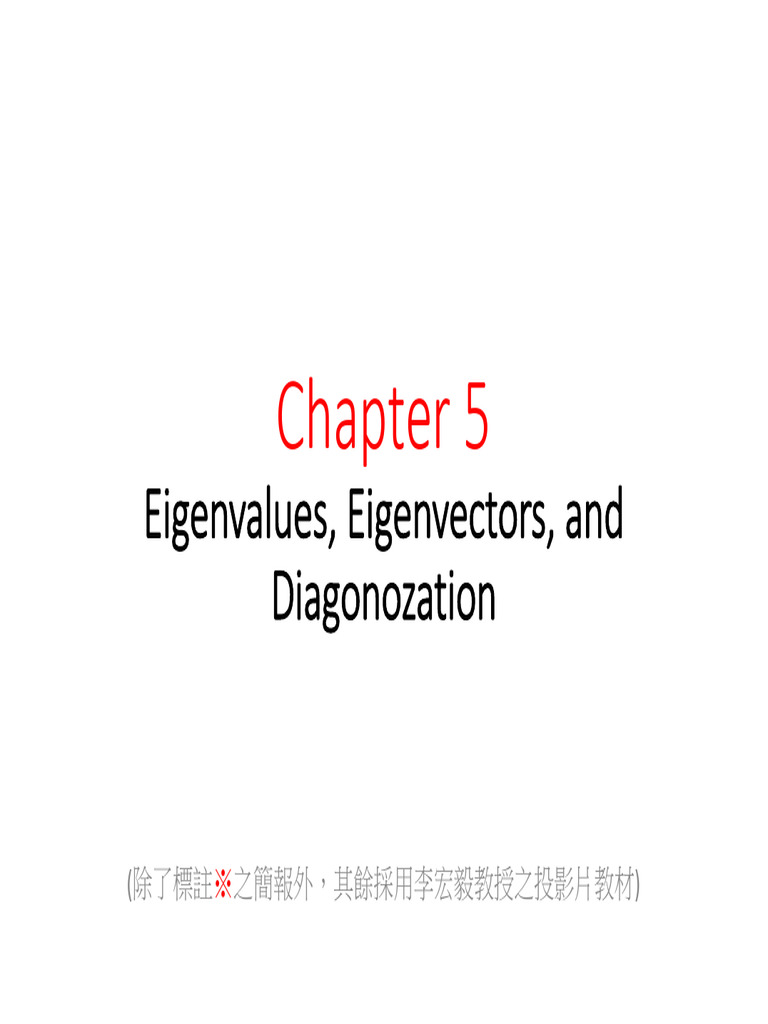 Chapter 5 | PDF | Eigenvalues And Eigenvectors | Matrix (Mathematics)