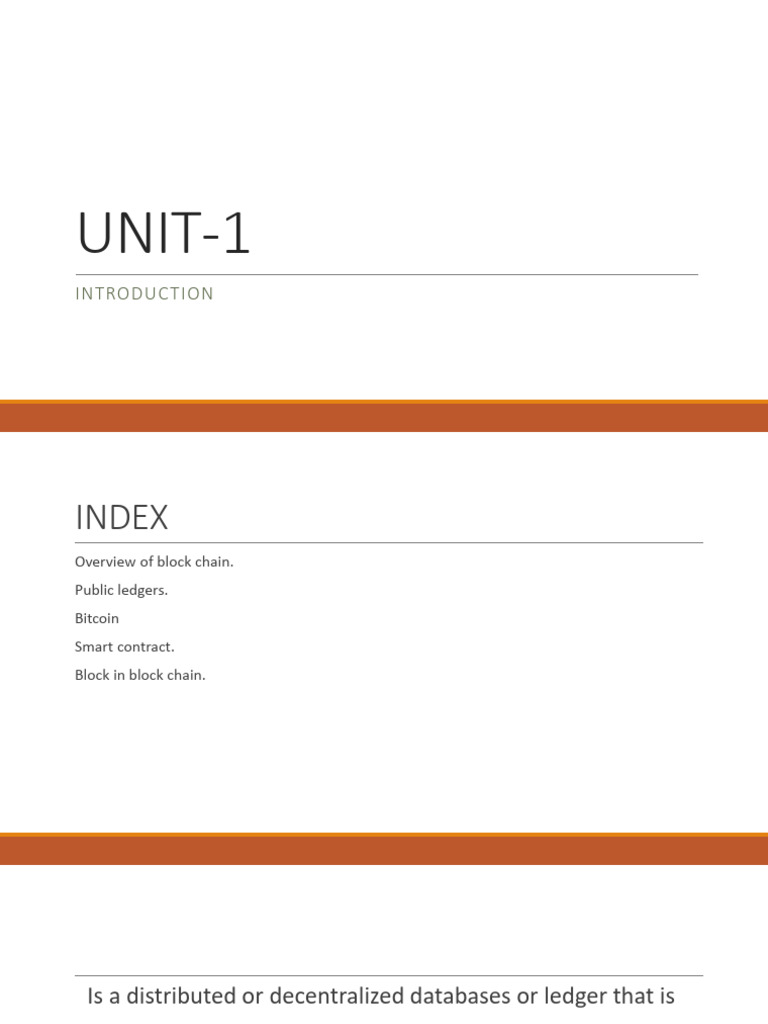 BCT Unit 1 ND 2 Notes by | PDF | Cryptocurrency | Bitcoin