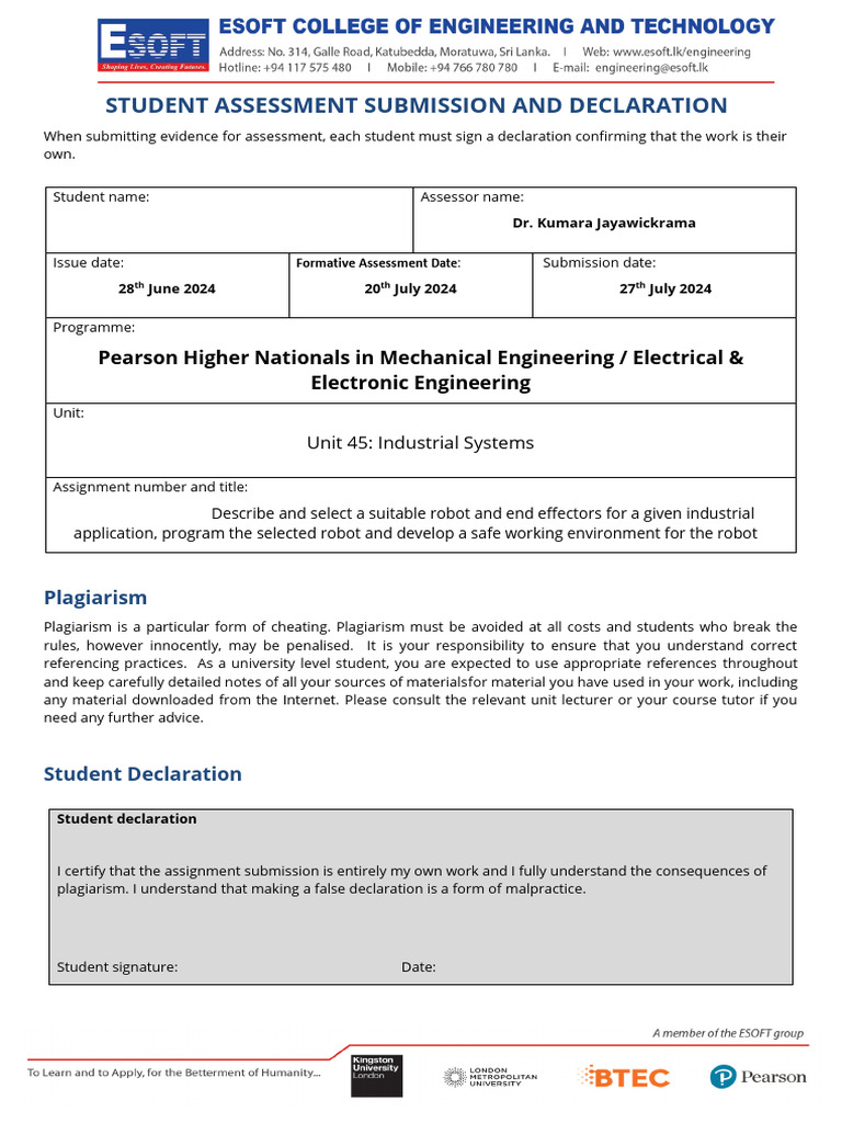 Unit 45 Assignment | PDF | Internet Of Things | Coffee