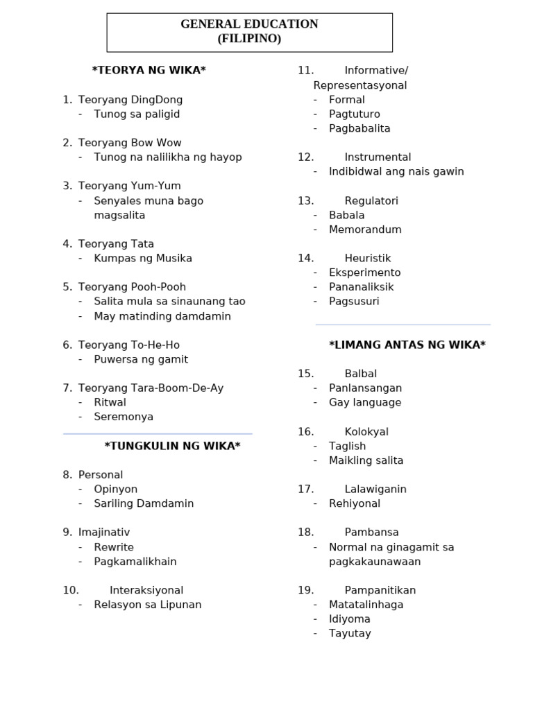 GENED (Filipino) | PDF