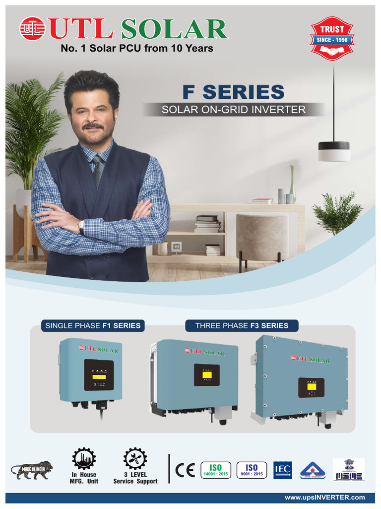 UTL Solar Inverters: F1 & F3 Series | PDF | Mains Electricity | Power ...