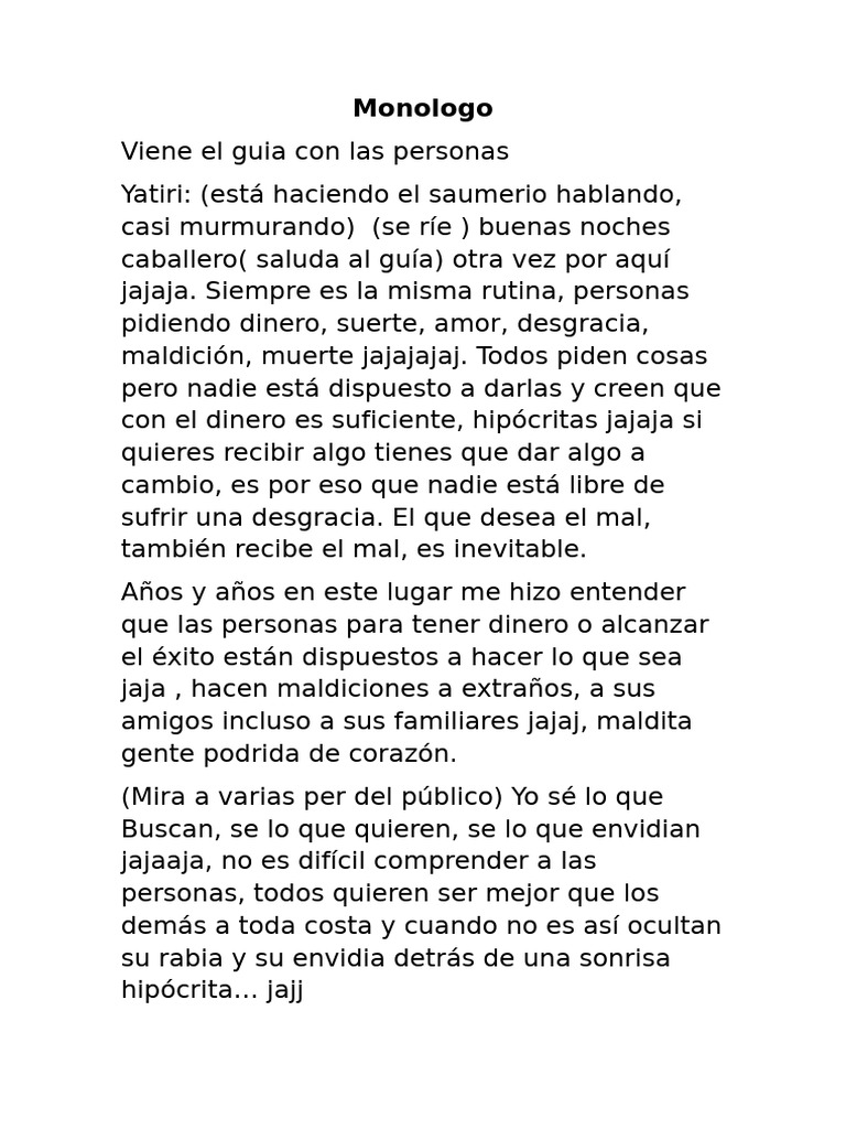 Monologo | PDF
