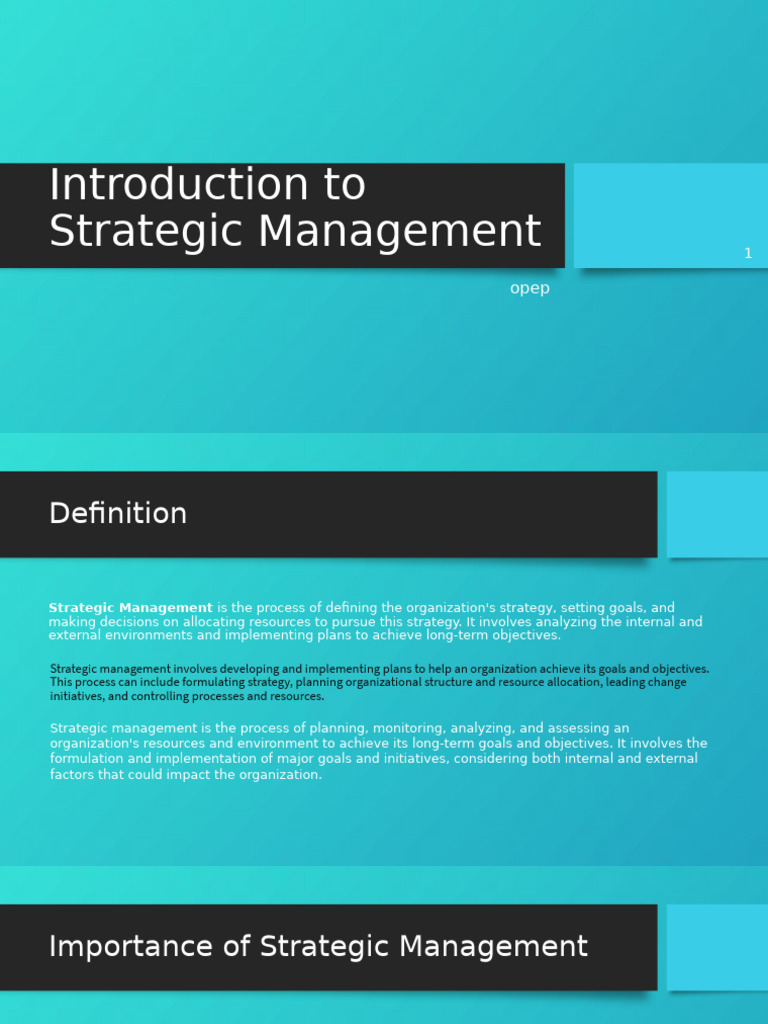 Stratman-1-Lec 2 | PDF | Strategic Management | Swot Analysis