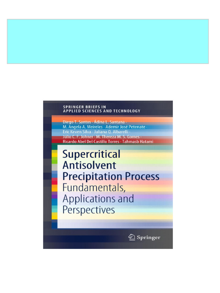 (Ebooks PDF) Download Supercritical Antisolvent Precipitation Process Fundamentals Applications ...