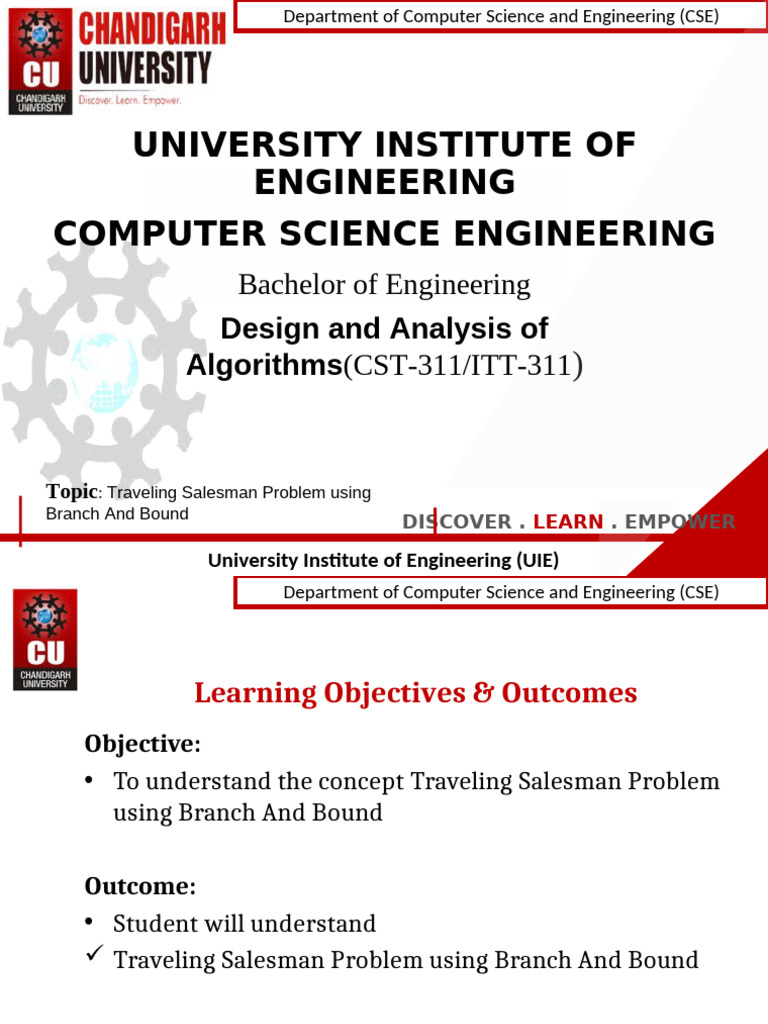 6.4 TSP Using Branch and Bound | PDF | Matrix (Mathematics) | Algorithms And Data Structures