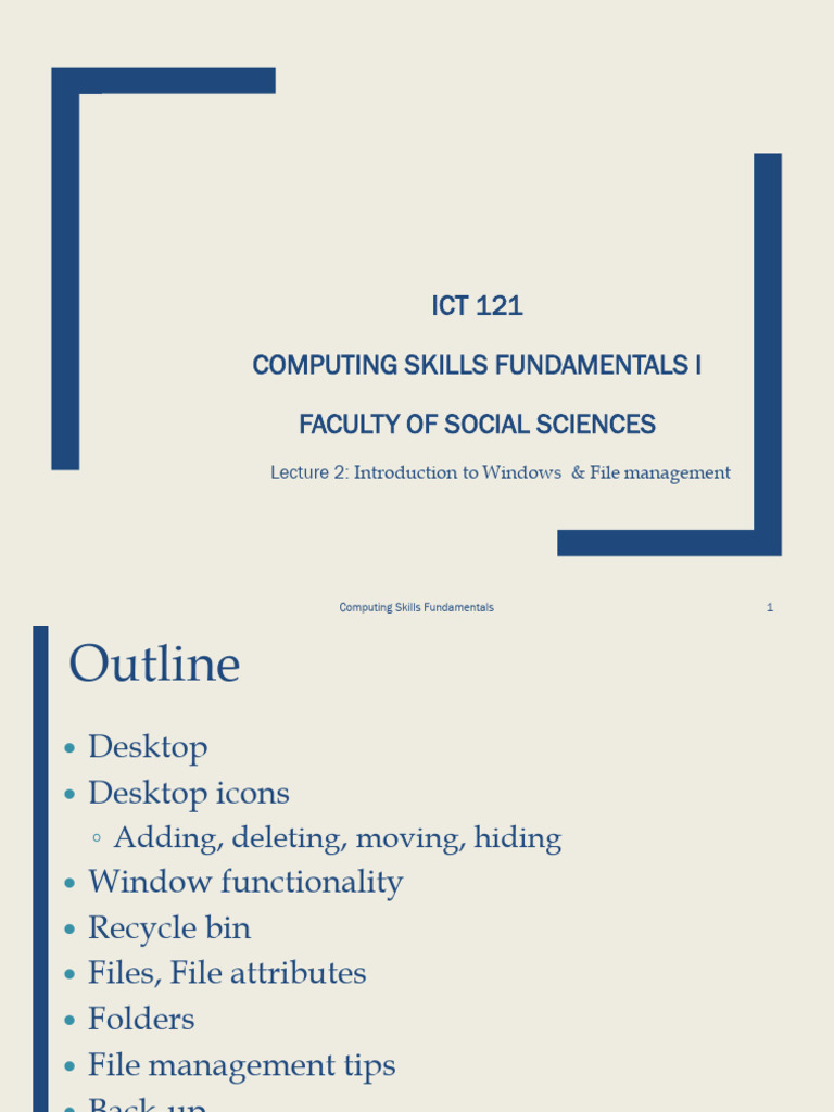 Lec2-Windows and File Management | PDF | Computer File | Icon (Computing)