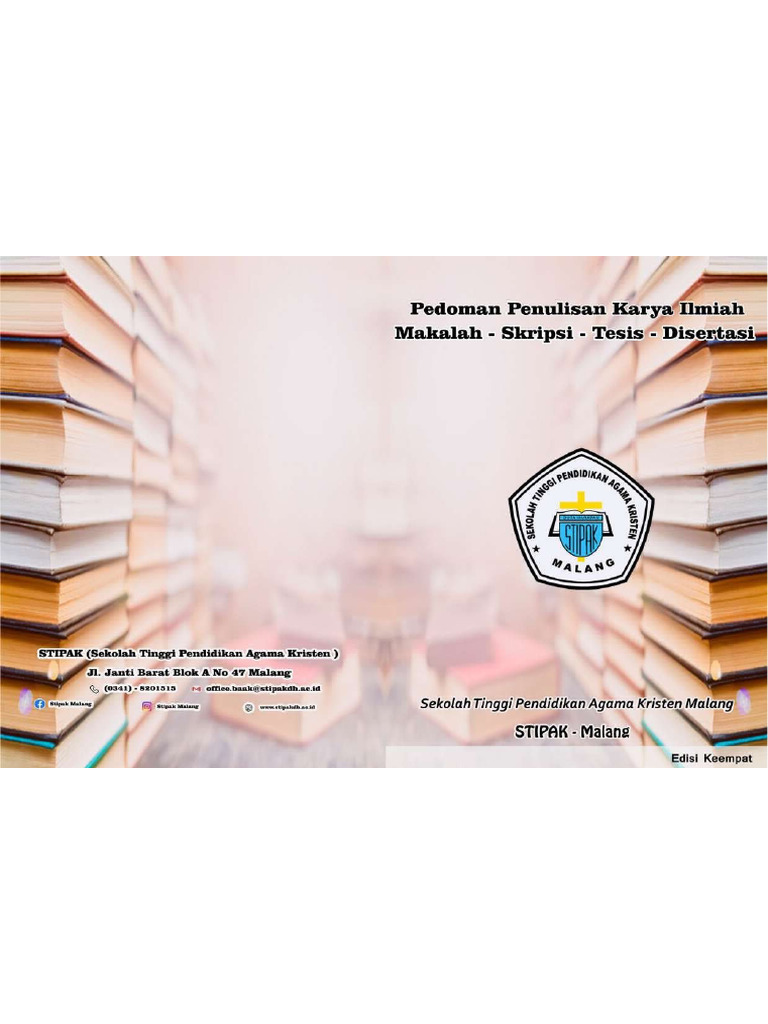 Pedoman Penulisan Karya Ilmiah STIPAK | PDF