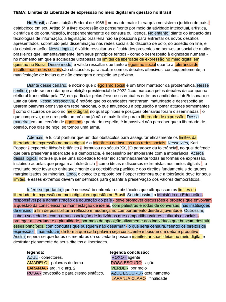 Limites da Liberdade de Expressão Digital | PDF | Liberdade de ...