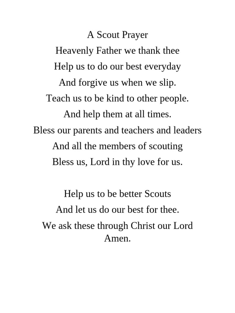A Scout Prayer | PDF