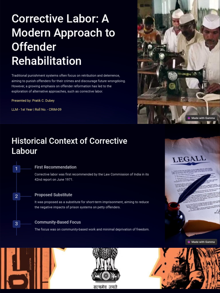 Corrective Labor A Modern Approach To Offender Rehabilitation | PDF ...