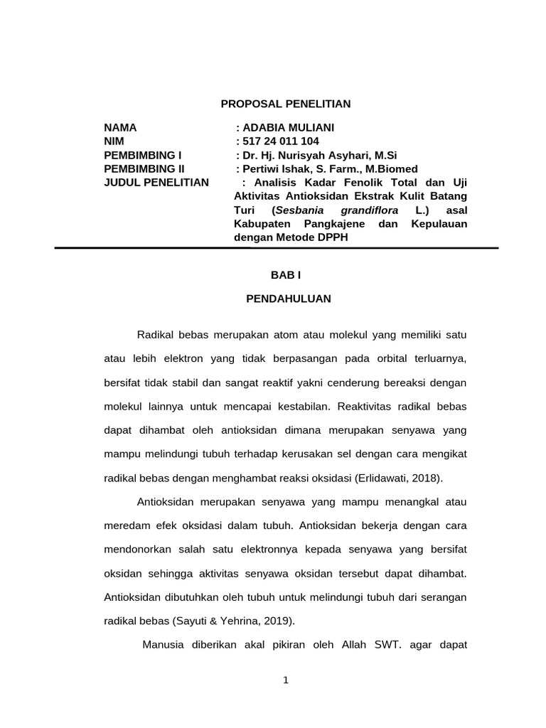 Proposal Penelitian Debi | PDF