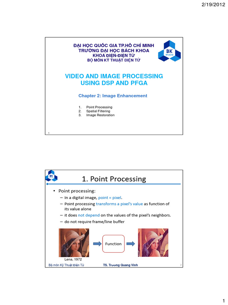 Video And Image Processing Using Dsp And Fpga Truong Quang Vinh Vip