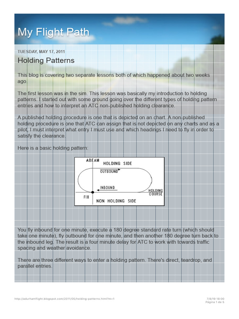 My Flight Path - Holding Patterns | PDF | Air Traffic Control | Aviation