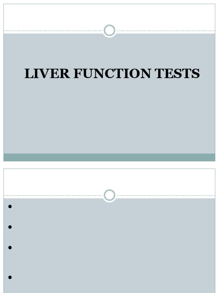 Liver Function Test | PDF | Liver | Medical Specialties