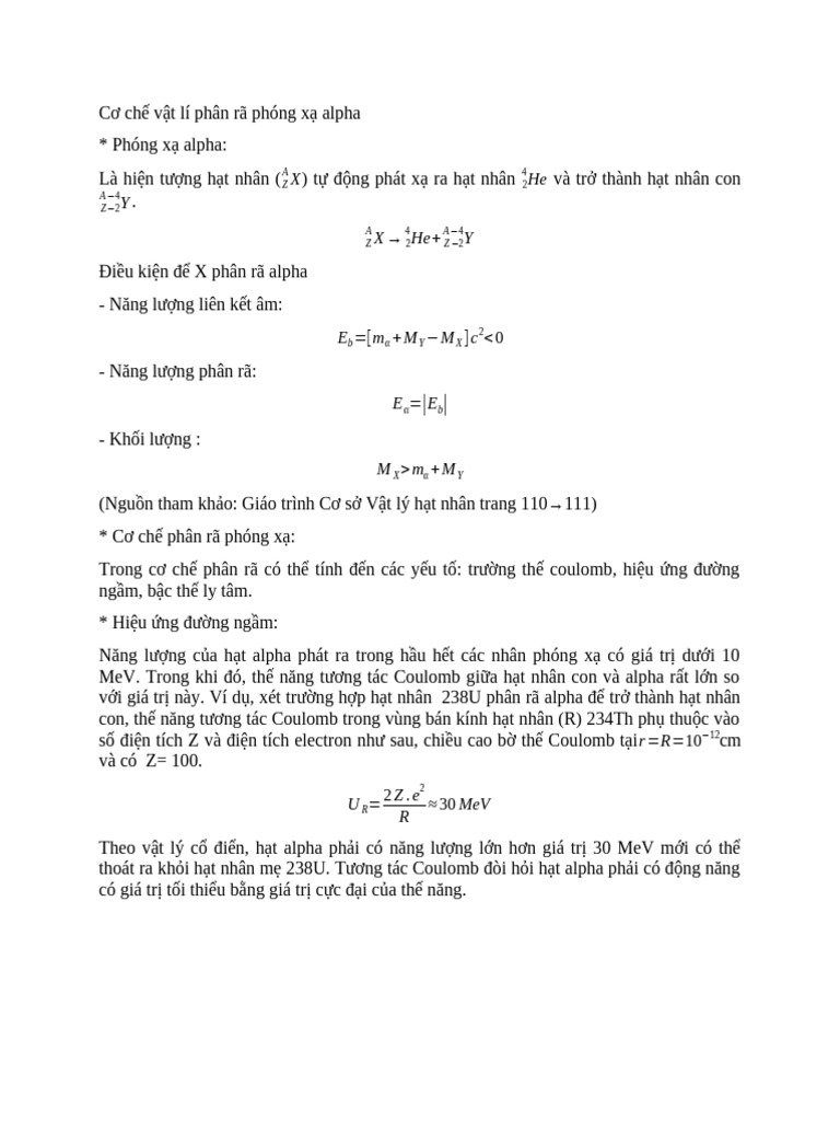 Co Che Phan Ra Phong Xa Alpha | PDF