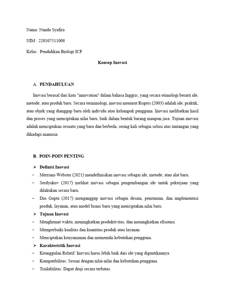 Tugas Summary Inovasi 2 | PDF