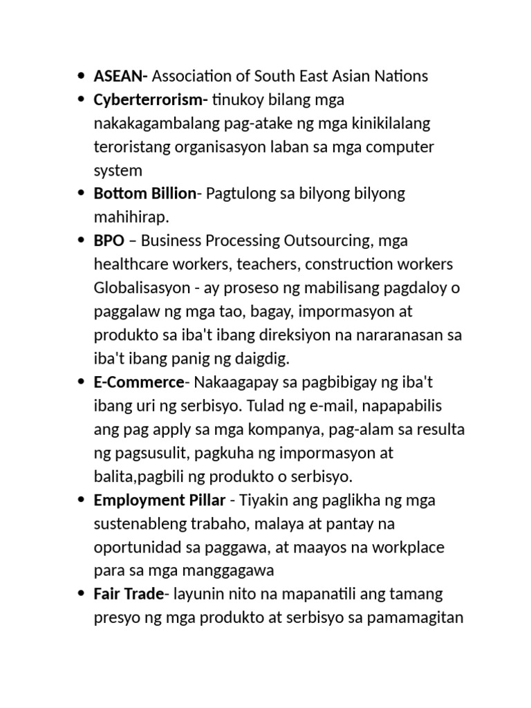 AP 10 Terminologies | PDF