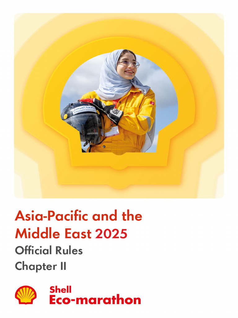 Shell Eco-Marathon APME 2025 Official Rules, Chapter II | PDF | Dangerous Goods | Cargo