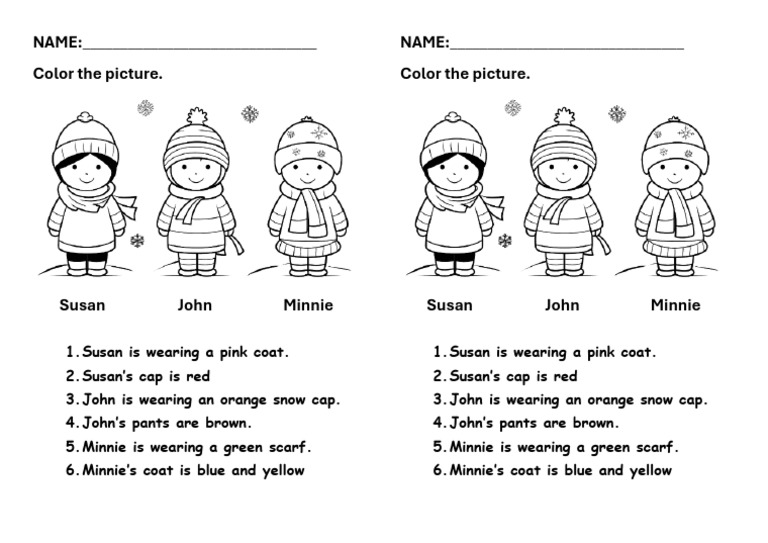 Color The Picture. | PDF