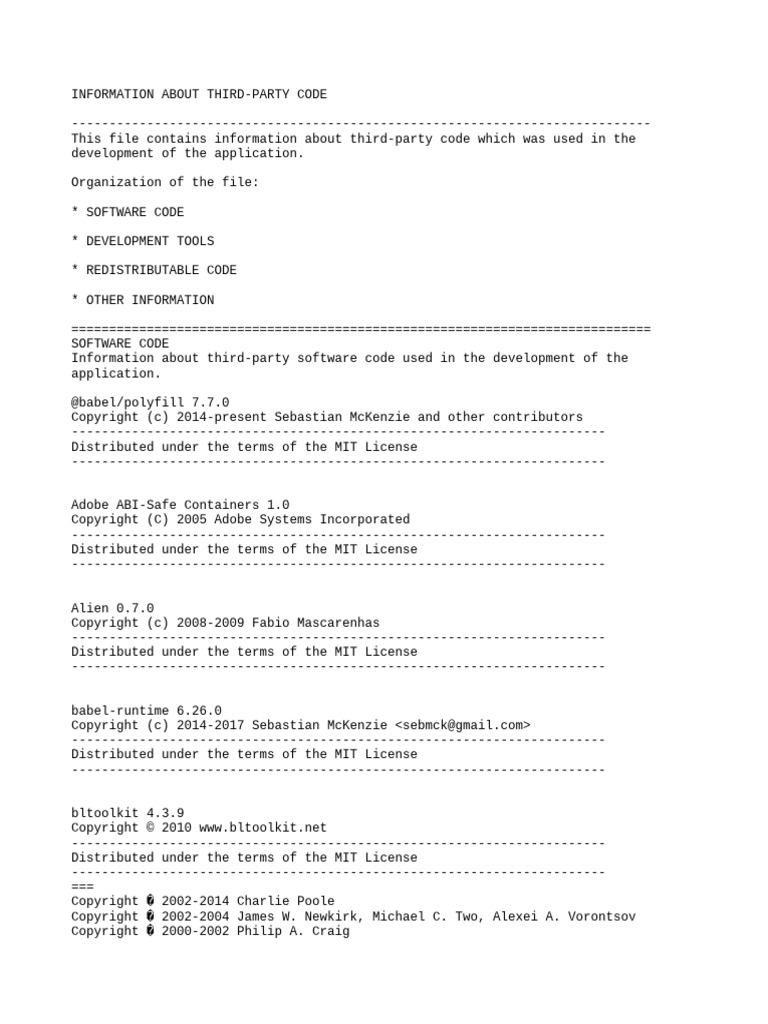 Legal - Notices 11 | PDF | License | Free Software