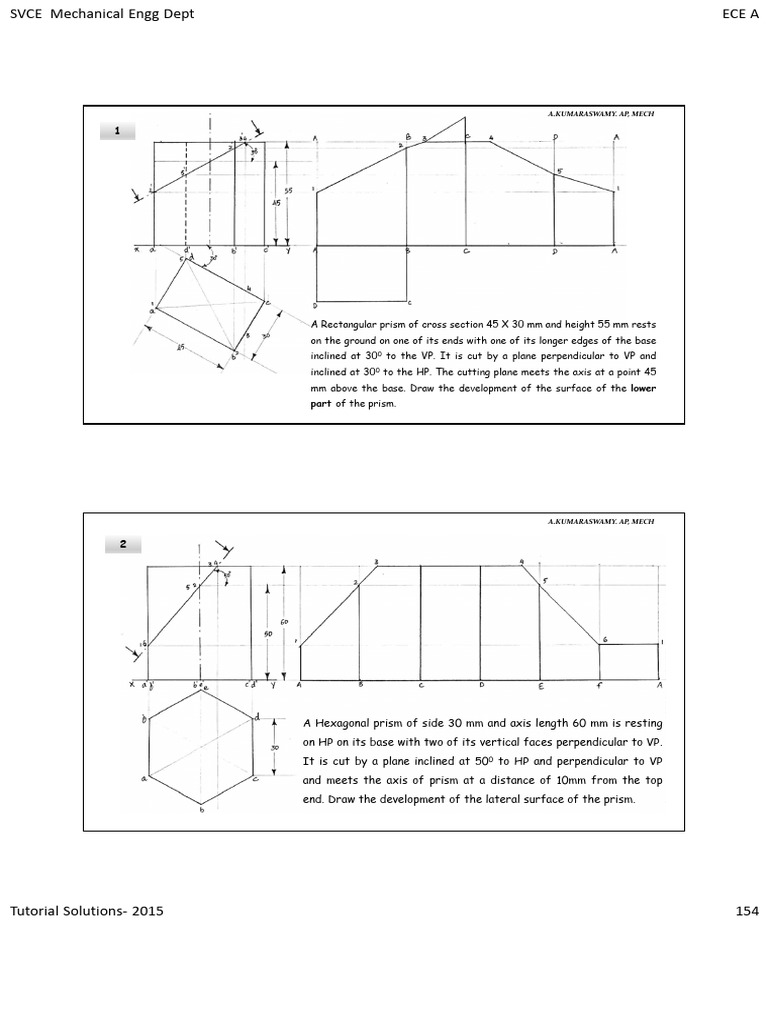 Development of Surfaces Solution | PDF | Perpendicular | Polytopes