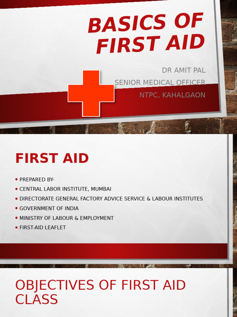 Basics of First Aid | PDF | First Aid | Cardiopulmonary Resuscitation