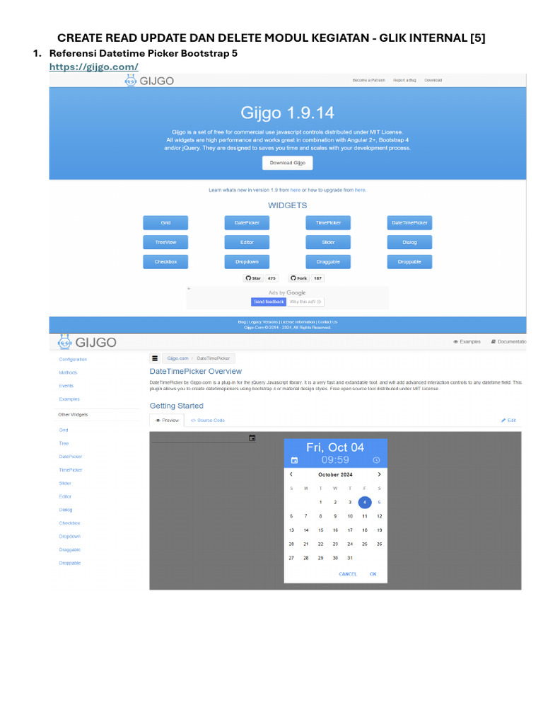 Crud Kegiatan - Glik Internal | PDF