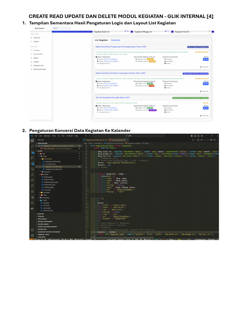 Crud Kegiatan - Glik Internal | PDF