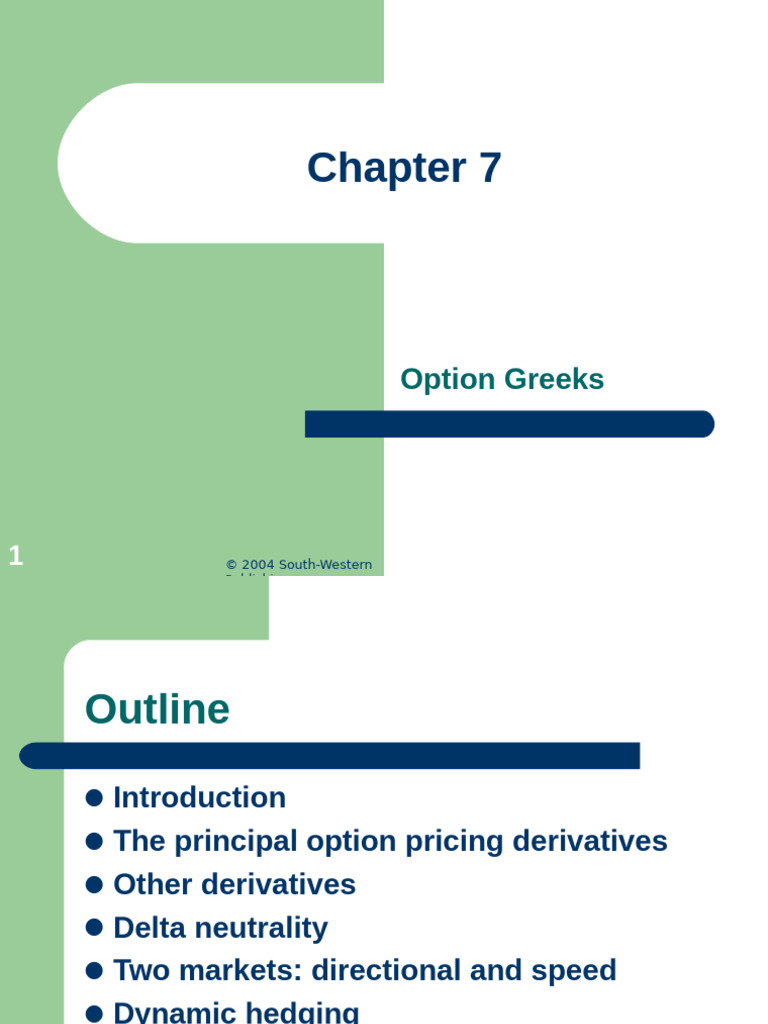 Optiongreeks | PDF | Greeks (Finance) | Option (Finance)
