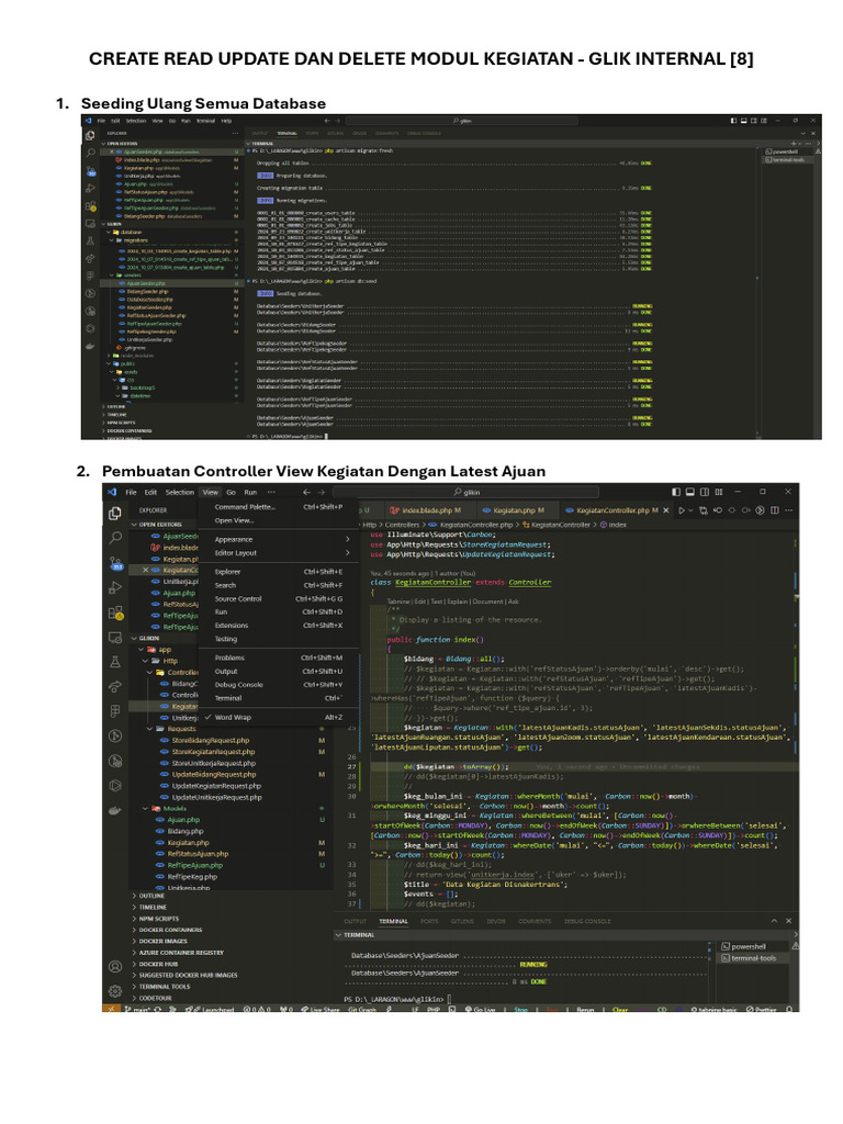 Crud Kegiatan - Glik Internal | PDF