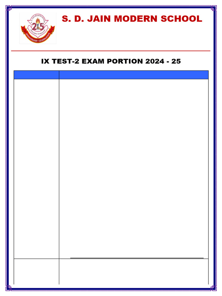 Portion Test2 IX Final | PDF | Science