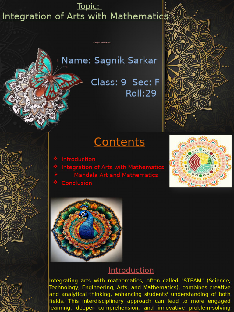 AIL Project Class 9 Mandala Art | PDF | Geometry | Pattern