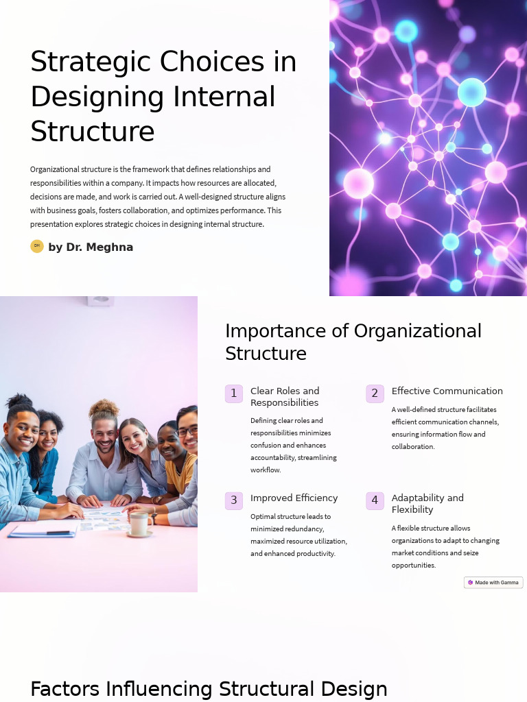 Strategic Choices in Designing Internal Structure | PDF ...