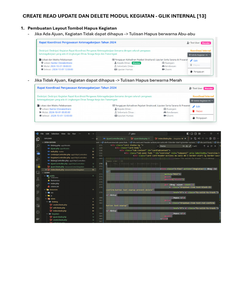 Crud Kegiatan - Glik Internal | PDF