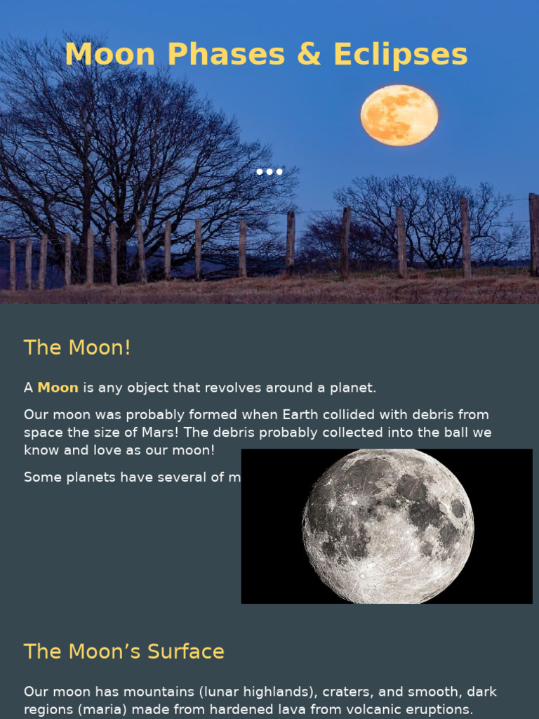 Moon Phases and Eclipses Guide | PDF | Moon | Eclipse