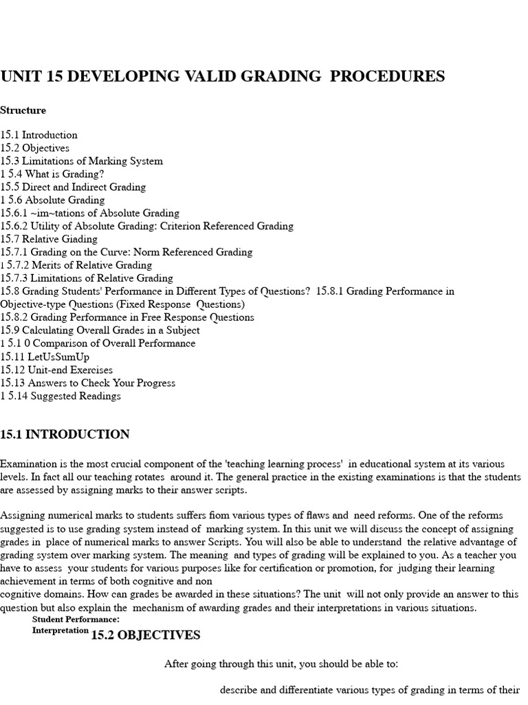 Grading System | PDF | Educational Assessment | Cognition