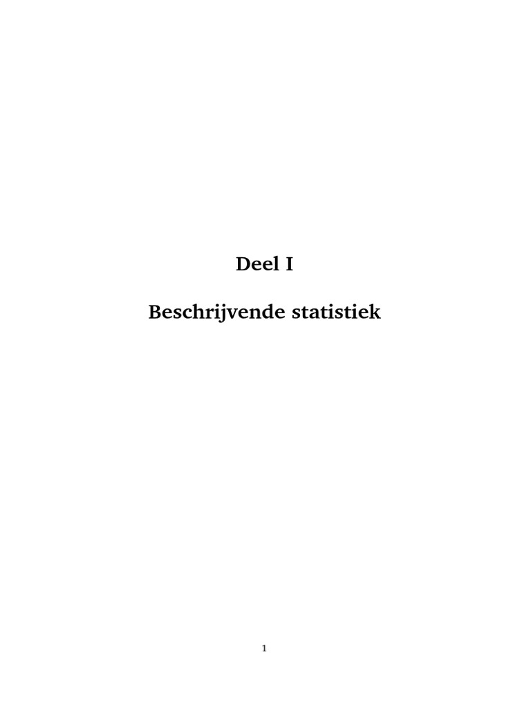 Statistics - Part 1 | PDF