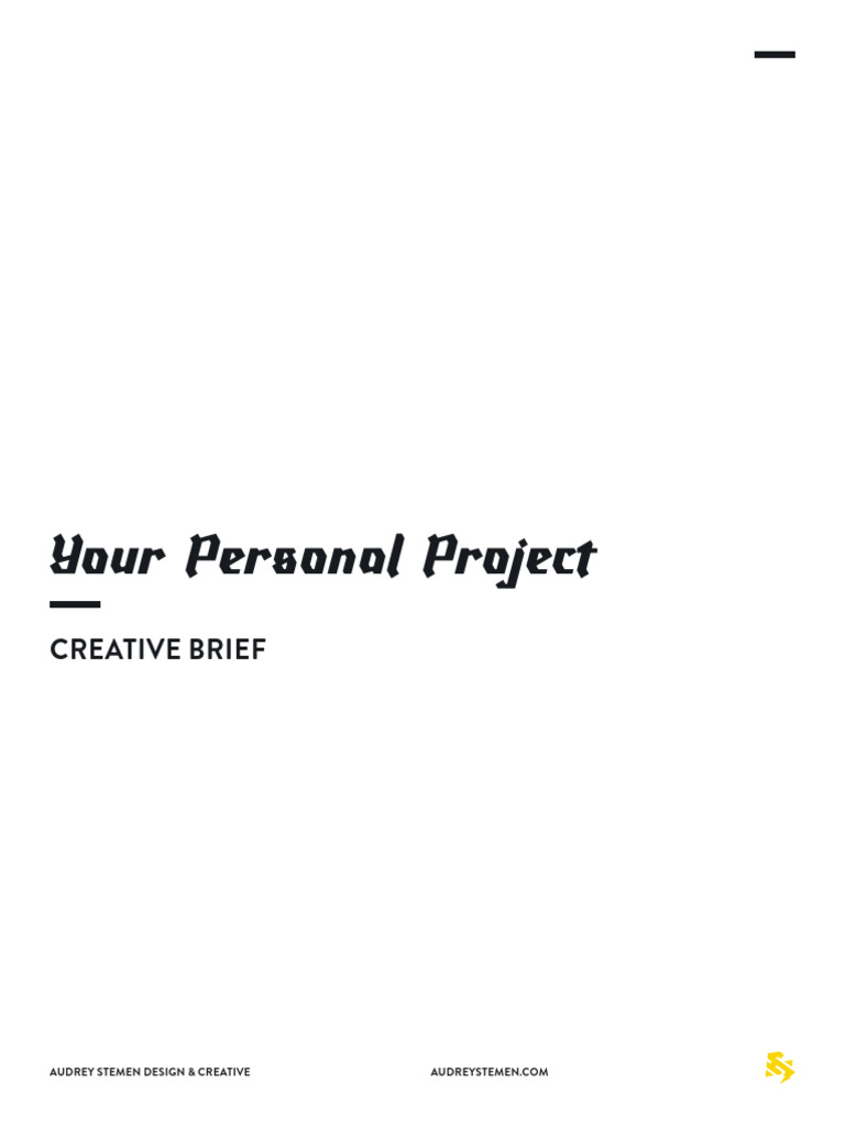 Personal Project Creative Brief Guide | PDF