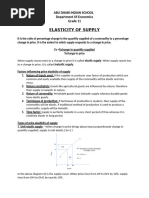 Types of Elasticity of Supply With Diagram | PDF