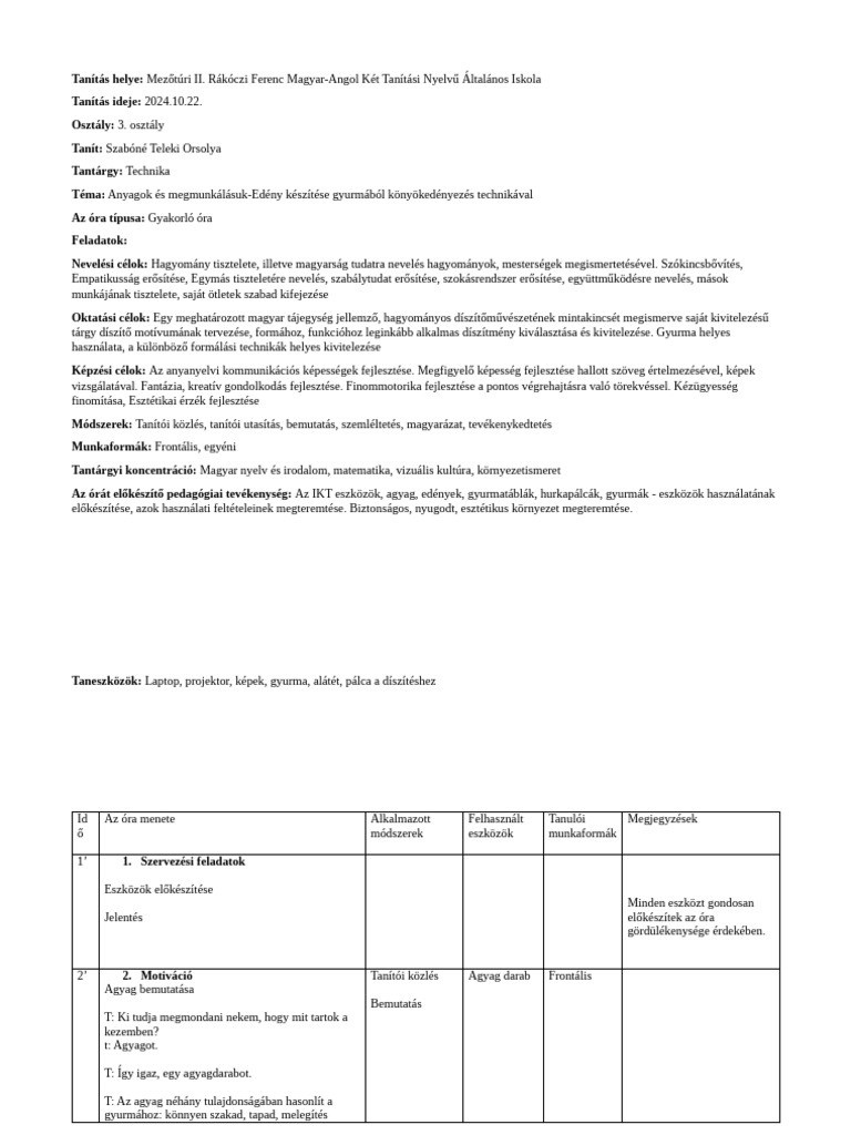 Technika Tervezet | PDF
