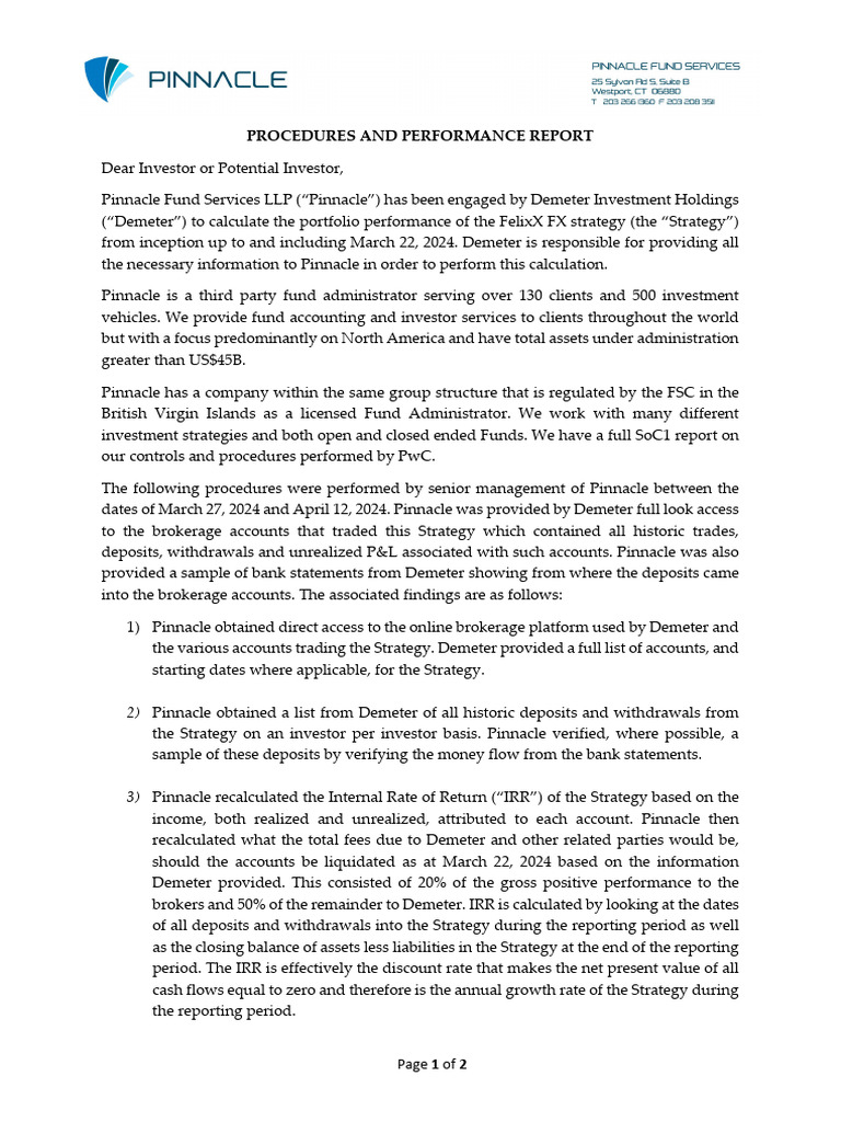 Review Report FelixX - PFS | PDF | Internal Rate Of Return | Financial ...